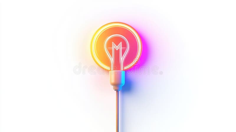 Innovative Light Bulb with Genius Icon Stock Illustration ...