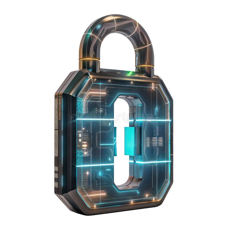 Modern Digital Lock Big Data with Encrypted Computer Code Stock Illustration - Illustration of ...