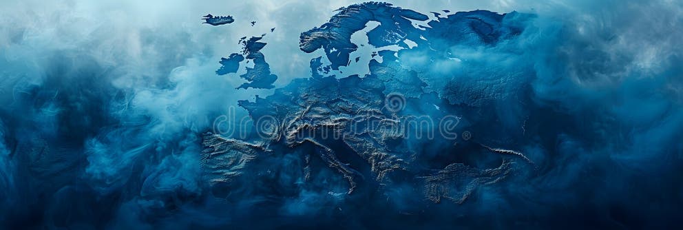 Digital Map of Europe - Abstract Illustration Stock Illustration ...