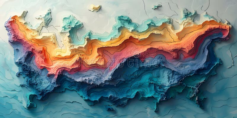 Modern Digital Map Illustration of Germany with Empty Space for Design ...