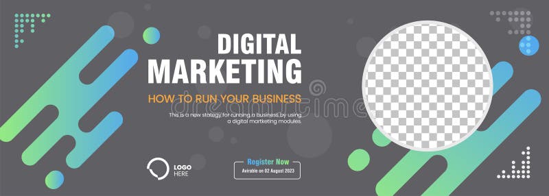 Modern Digital Marketing Banner Template Design, Light Blue Banner for ...