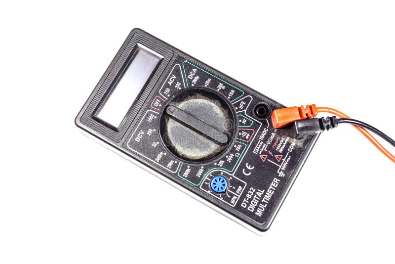 Modern Digital Multimeter Isolated on White Background Stock Image ...