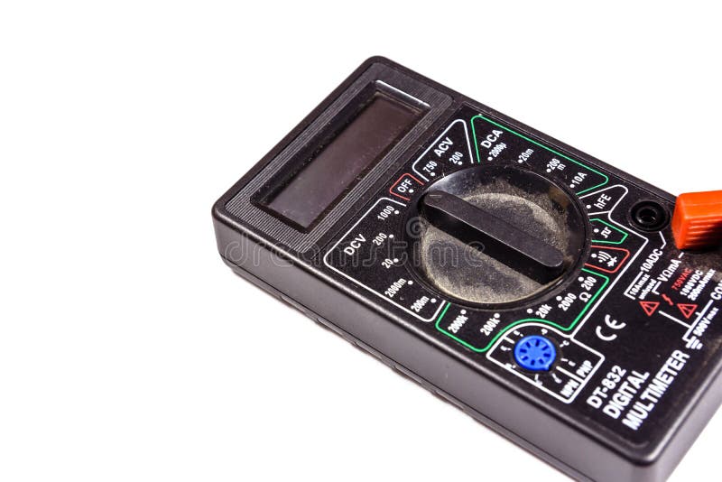 Modern Digital Multimeter Isolated on White Background Stock Image ...