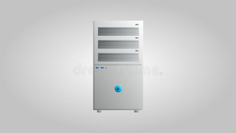 Modern Digital Stationary Gaming Office Computer System Unit on a ...