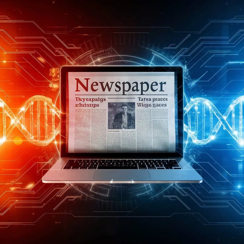 Modern Digital News Concept with Tech-Inspired Design Stock ...