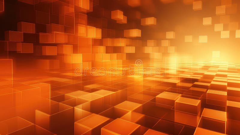 Modern Digital Orange Background Stock Illustration - Illustration of ...