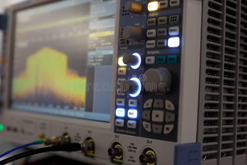 Oscilloscope Spectrum Analyzer Stock Image - Image of exhibition ...
