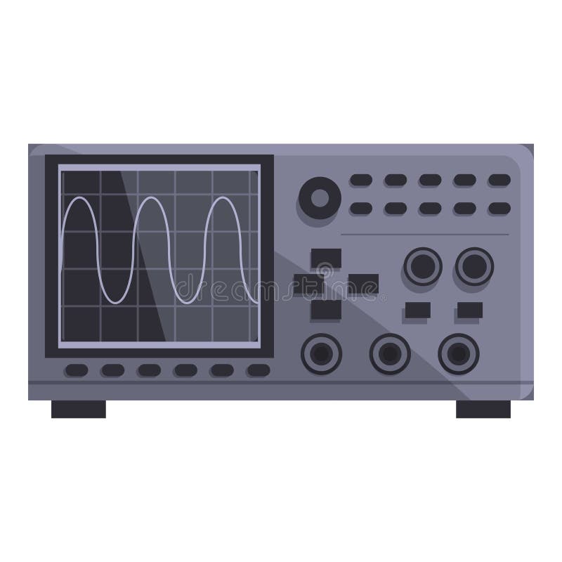 Modern Digital Oscilloscope Depicted in a Detailed Vector Graphic ...