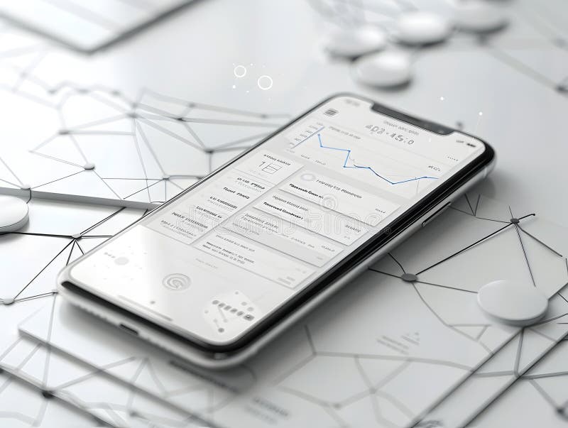 Modern Digital Payments Visualization on Smartphone Screen with ...