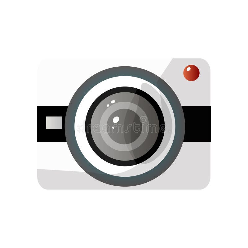 Digital Photo Camera with Lens Vector Illustration Stock Illustration ...