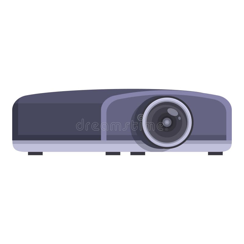 Modern Digital Projector Isolated on White Background Stock Vector ...