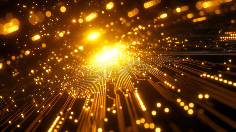 A Modern Digital Scene Featuring Luminous Lines and Rays of Light Stock ...