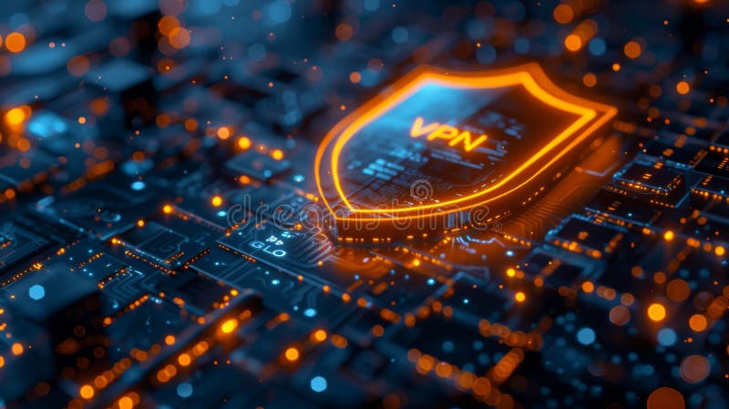 Modern Digital Security Concept Depicting a Virtual Shield Representing ...