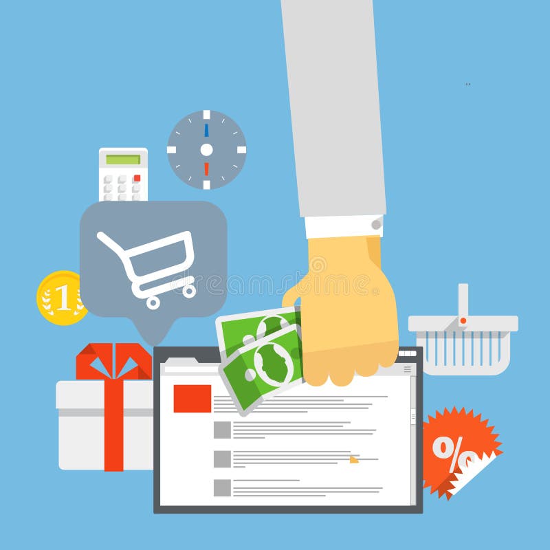 Modern Digital Shop Concept Stock Vector - Illustration of modern ...