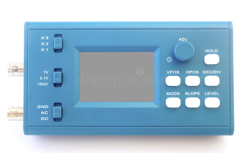 Modern Digital Signal Oscilloscope Isolated on White Background Stock ...
