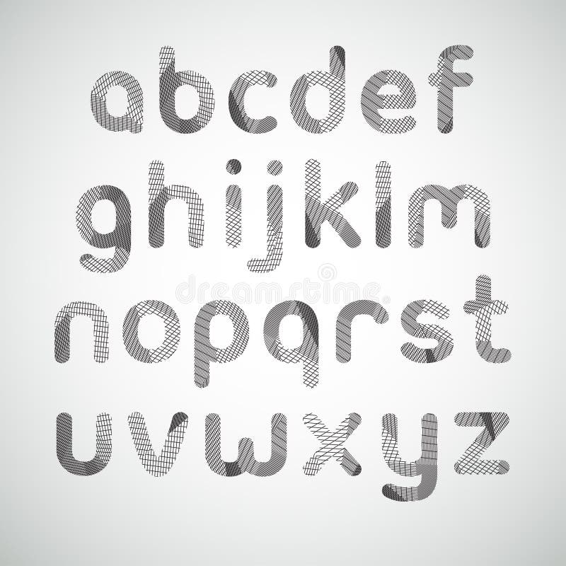 Modern Digital Style Texture Font. Stock Vector - Illustration of retro ...