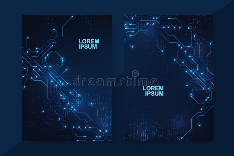 Modern Digital Technology Design Template for a Brochure, Flyer, Cover ...