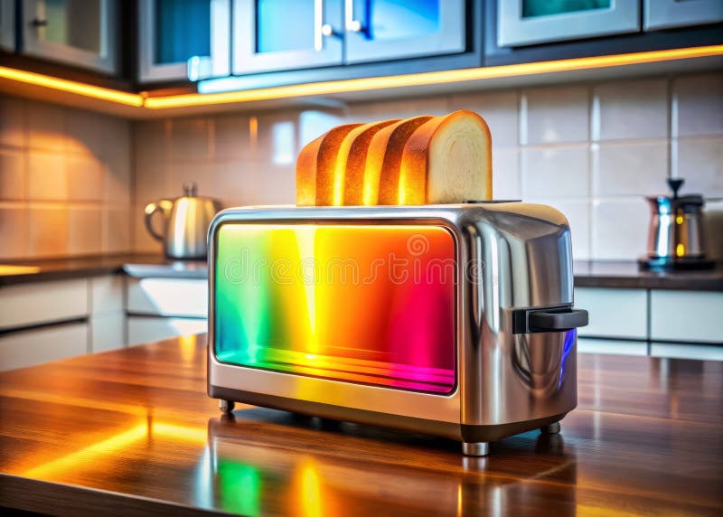 Modern Digital Toaster with Vibrant LCD Display Sleek Design for a ...