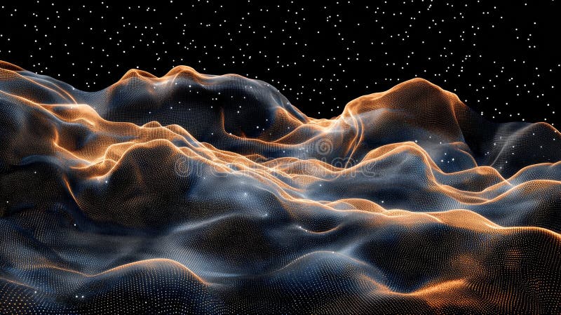 A Modern Digital Universe with Shining Particles and Vibrant Circular ...