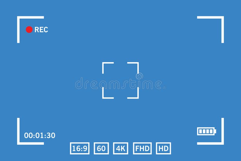 Modern Digital Video Camera Focusing Screen Stock Vector - Illustration ...