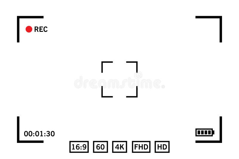 Modern Digital Video Camera Focusing Screen Stock Vector - Illustration ...