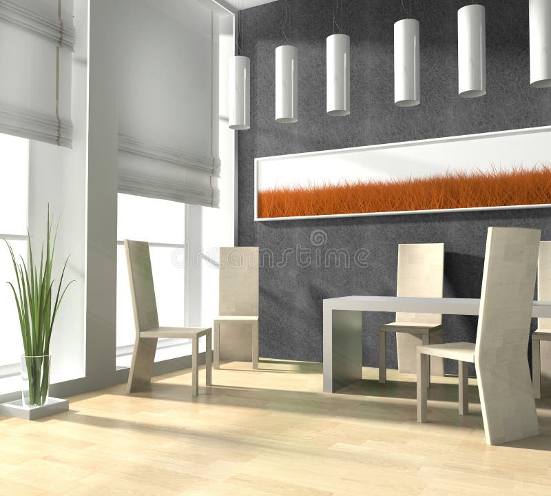 Abstract Sketch Design of Interior Kitchen Stock Illustration ...