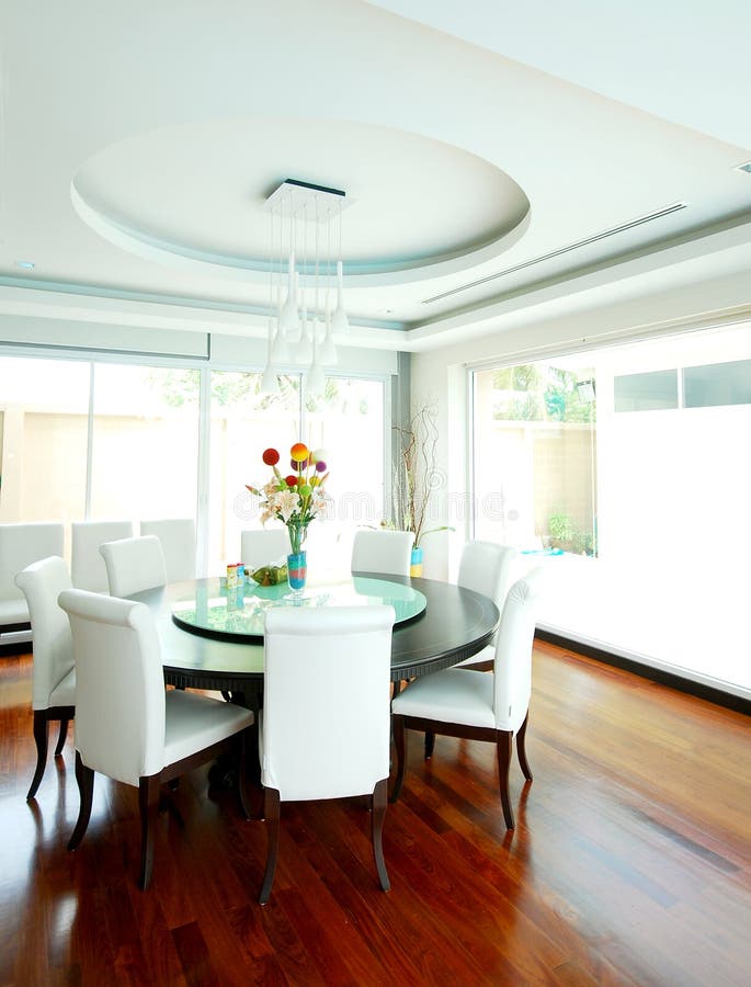 Luxury dining room stock photo. Image of home, design - 17935456