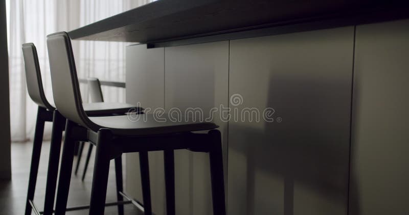Modern Dining Room with Black Chairs and Sleek Table Design Stock Footage - Video of refined ...