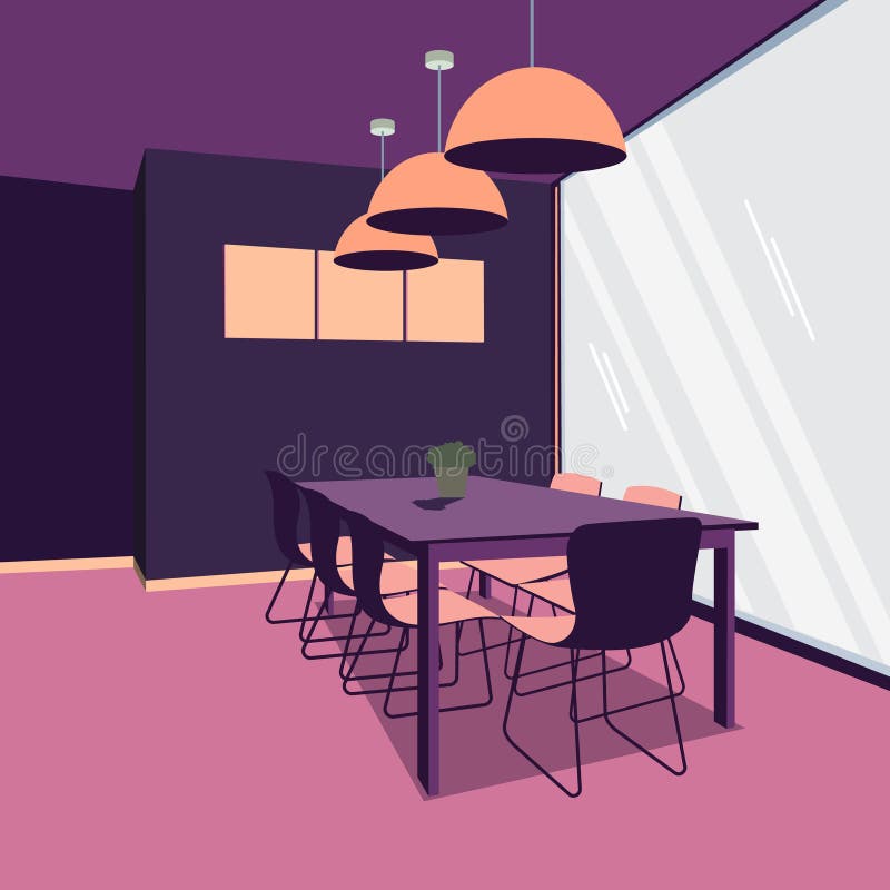 Modern Dining Table, Contemporary Living Room in Light Colors with ...