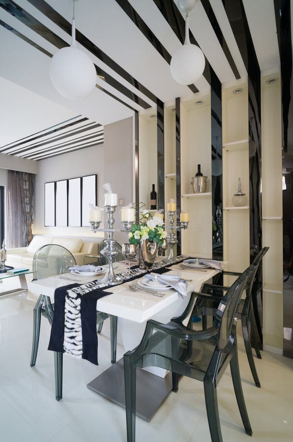 Dining room with red walls stock photo. Image of residential - 12627114