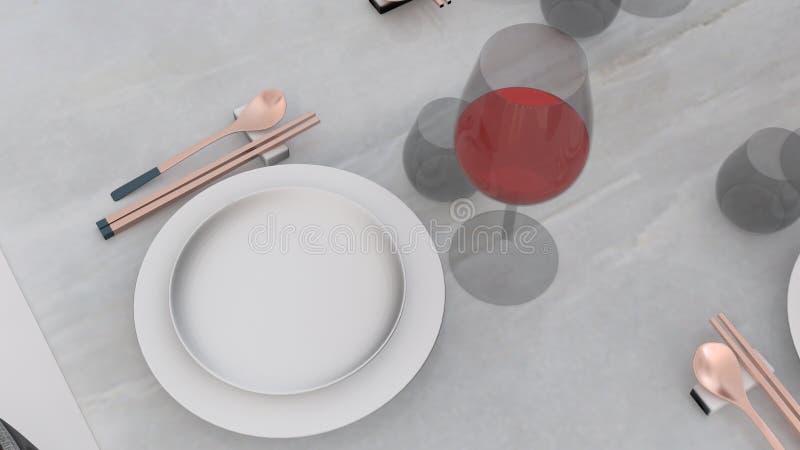 Modern Dining Table with White Background Stock Image - Image of ...