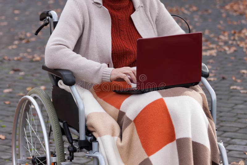 Disabled Lady before Driving Stock Image - Image of independent, care ...