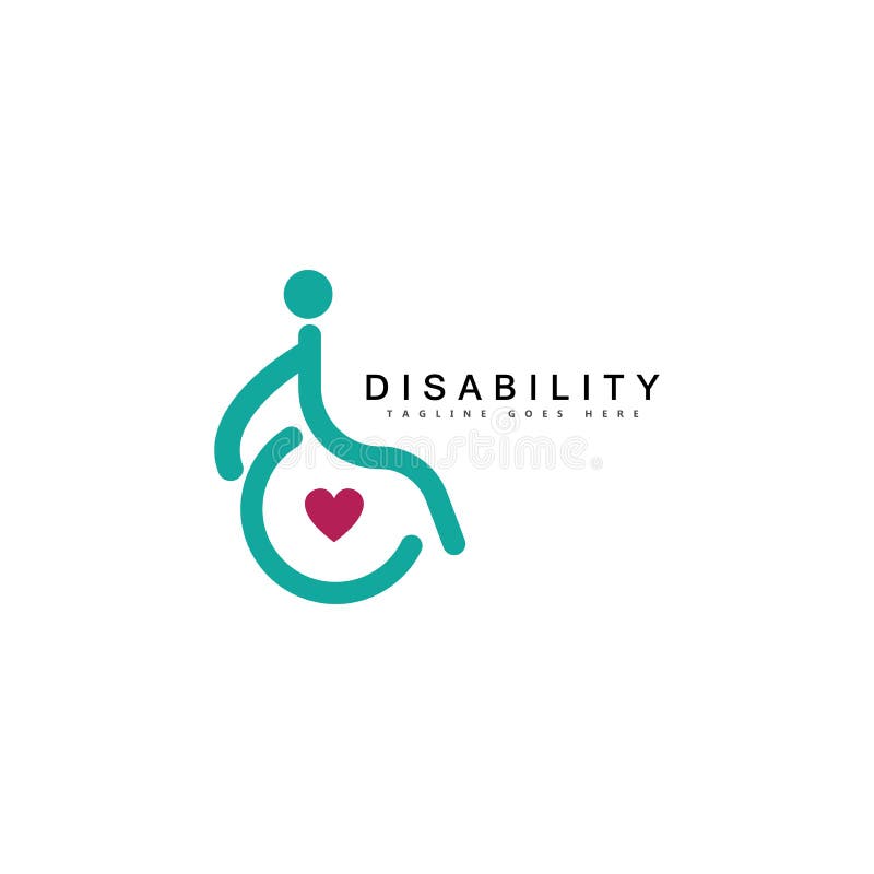 Modern Disabled People Support Logo. Stock Vector - Illustration of ...