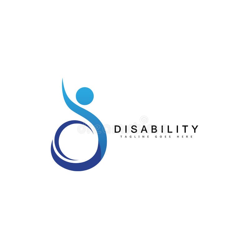 Modern Disabled People Support Logo. Stock Vector - Illustration of ...