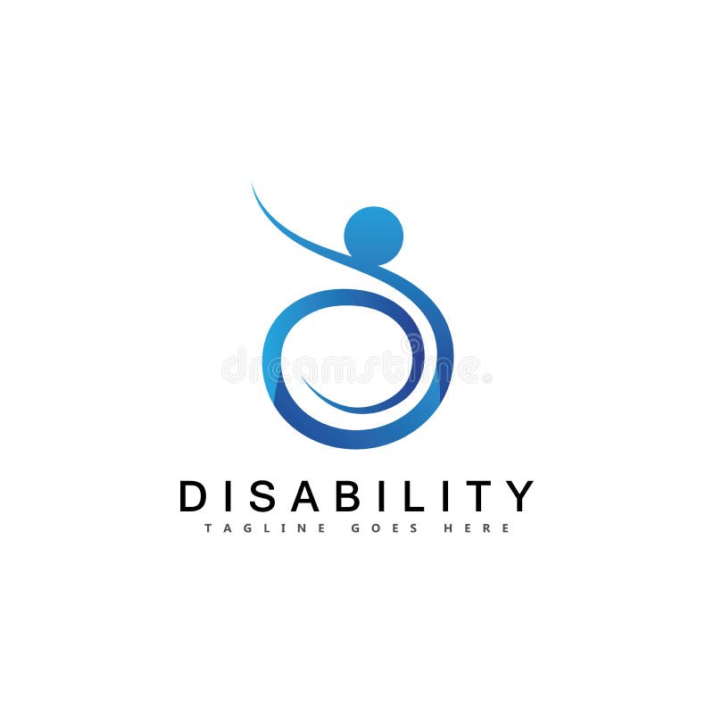Modern Disabled People Support Logo. Stock Vector - Illustration of ...