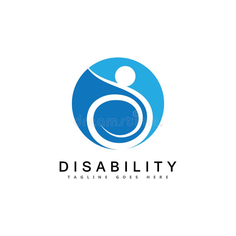 Modern Disabled People Support Logo. Stock Vector - Illustration of ...