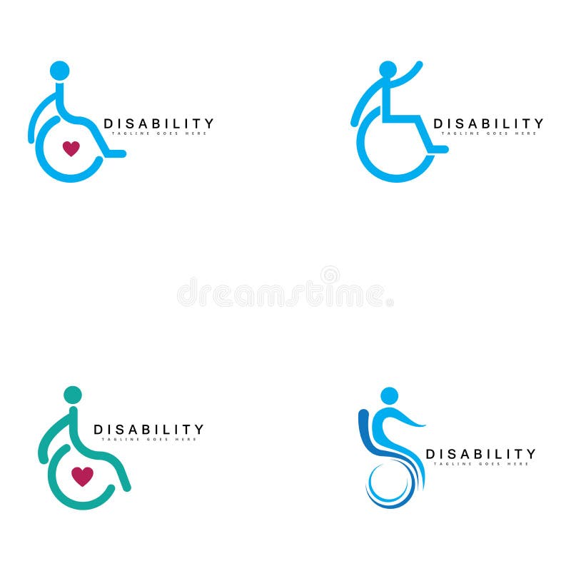 Modern Disabled People Support Logo. Stock Vector - Illustration of ...