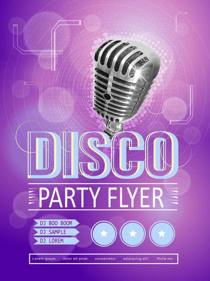 Modern Disco Party Poster Design Stock Vector - Illustration of modern ...