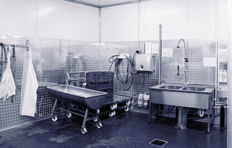 Dish Washing Room in a Restaurant Stock Image - Image of place ...