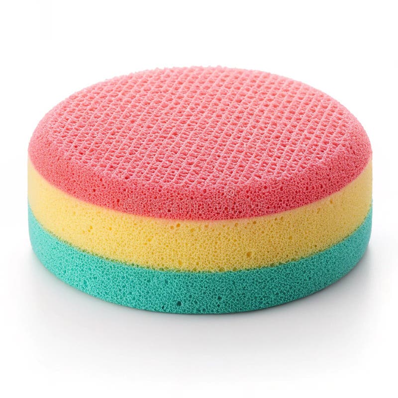 Modern Round Dishwashing Sponge Stock Illustration - Illustration of ...