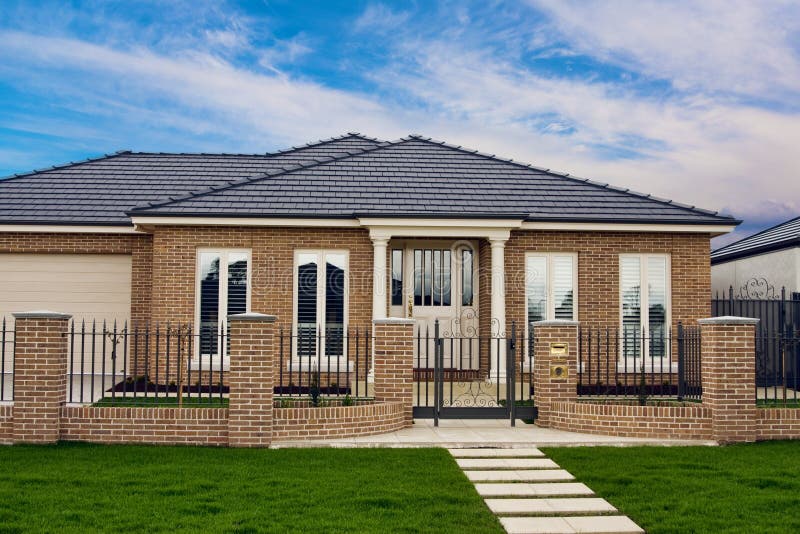 Modern home stock image. Image of expensive, lawn, dwelling - 18891749