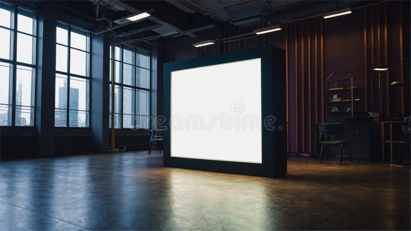 Modern Display Stand with Panoramic View during Scenic Sunset Stock ...