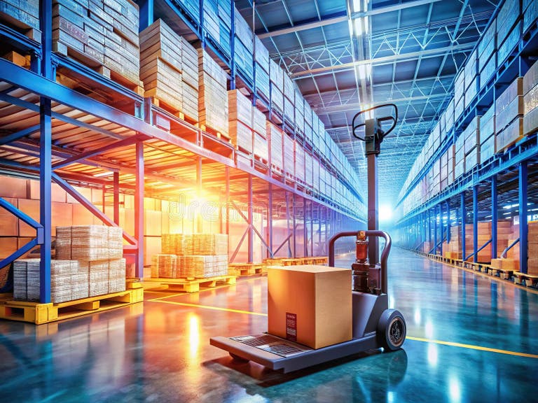 Modern Distribution Center Efficient Warehouse Operations with Pallet ...