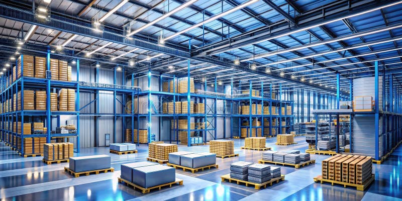 Modern Distribution Center High-bay Racking System and Efficient Pallet ...