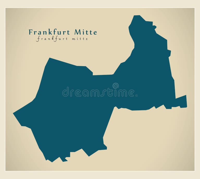 Modern District Map - Frankfurt Mitte Germany Stock Illustration ...
