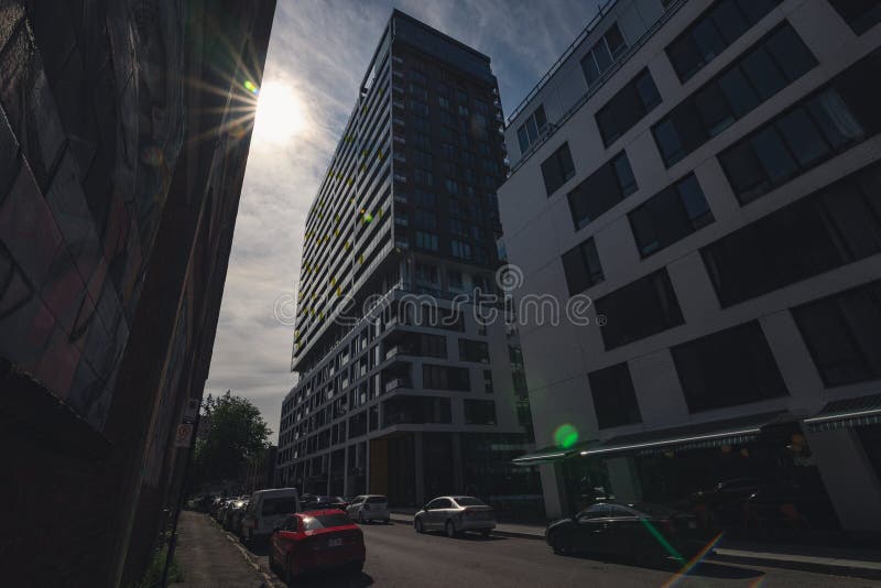 Modern District in Montreal Quebec Editorial Stock Photo - Image of ...