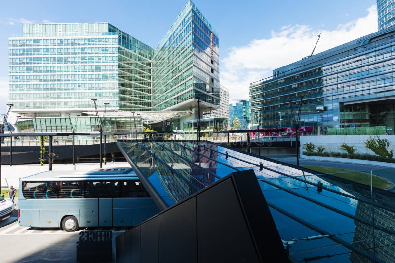 Modern district in Wien stock photo. Image of quarter - 107440770