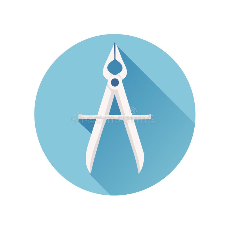 Modern Divider Caliper Instrument on Blue Circle for Measurement ...