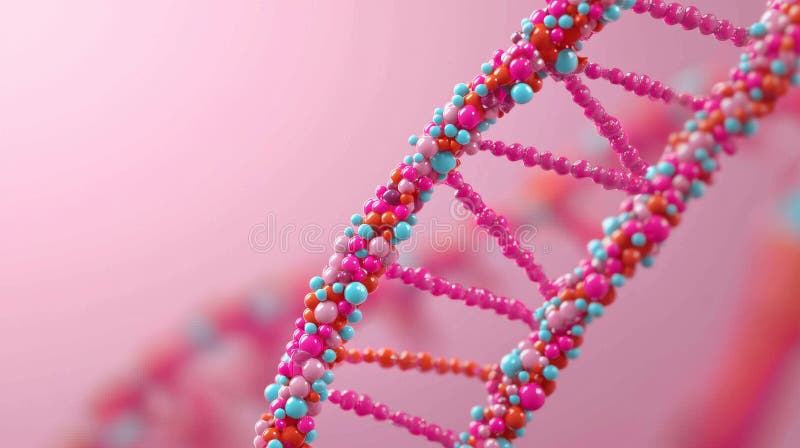 Modern DNA Sequences in Vibrant Colors Stock Illustration ...