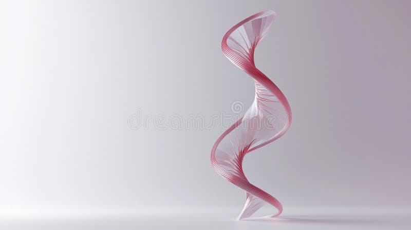 Modern DNA Strand Spiral Molecule Helix Sign with Copyspace. Abstract ...